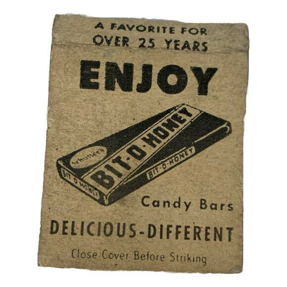 Other | Rare Interior Strike Bitohoney Candy Bar Advertising Matchbook ...